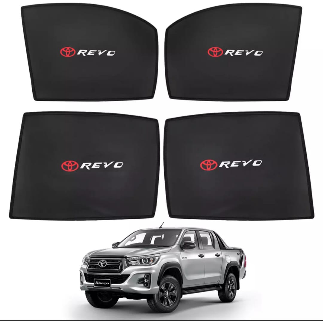 Toyota Revo Sun Shades With Logo - 4 Pcs – AutoCraft